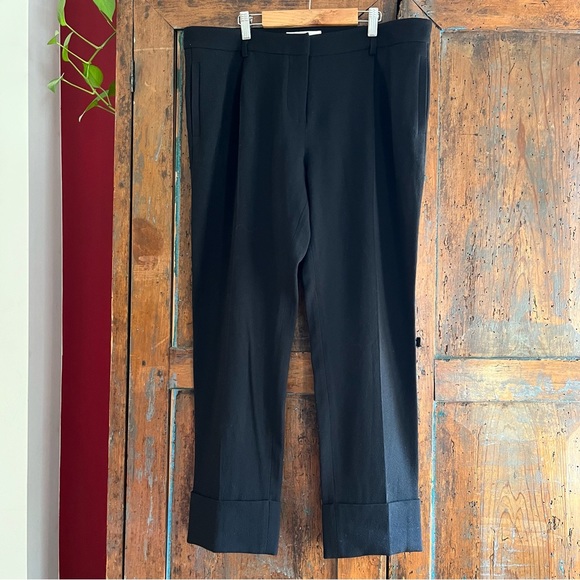 Goat | Pants & Jumpsuits | Goat Uk Brand Wool Crepe Black Cuffed And ...
